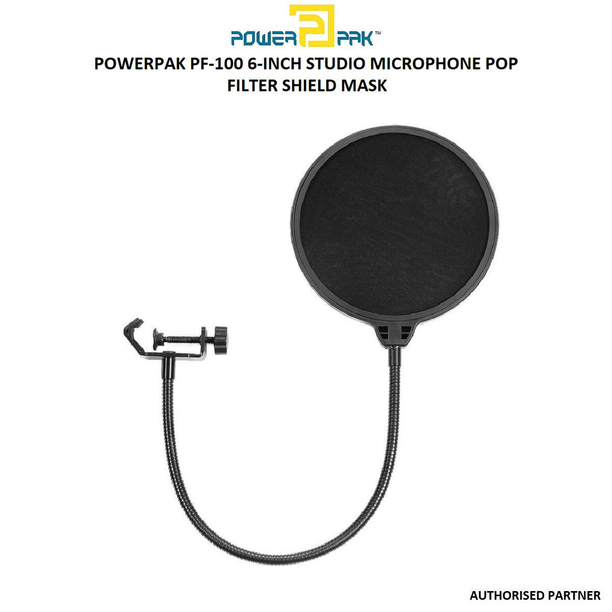 Powerpak PF-100 6-Inch Studio Microphone Pop Filter Shield Mask (Black ...