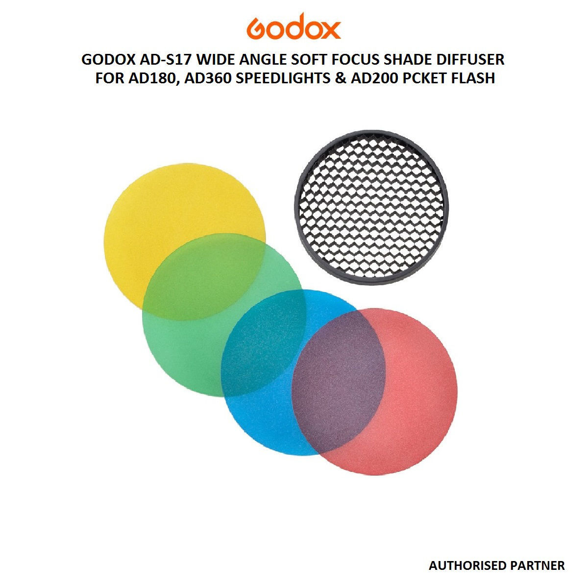 Godox AD-S11 Color Filter Gel Pack with AD-S12 Honeycomb Grid Cover ...
