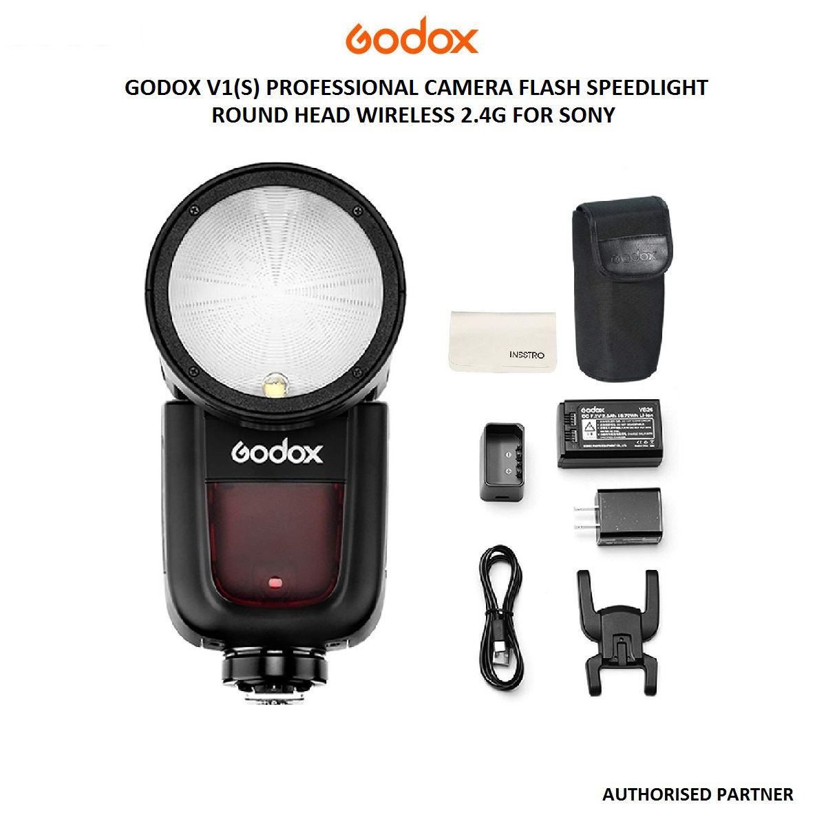 Godox V1(S) Professional Camera Flash Speedlight Round Head Wireless 2 ...