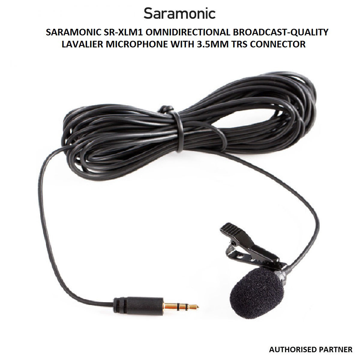Saramonic SR-XLM1 Omnidirectional Broadcast-Quality Lavalier Microphone with 3.5mm TRS Connector ...