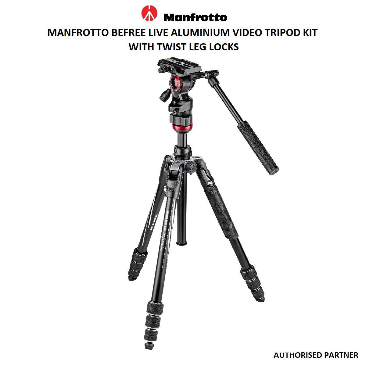 Manfrotto Befree Live Aluminum Video Tripod Kit with Twist Leg Locks ...