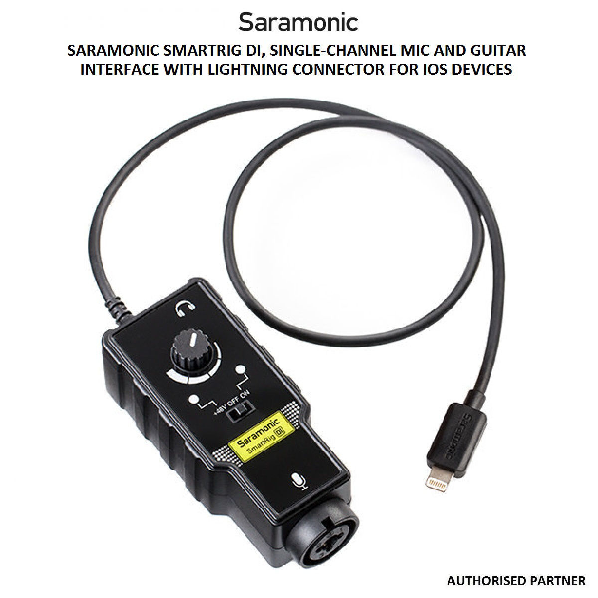 Saramonic SmartRig Di, Single-Channel Mic and Guitar Interface with Lightning Connector for iOS ...
