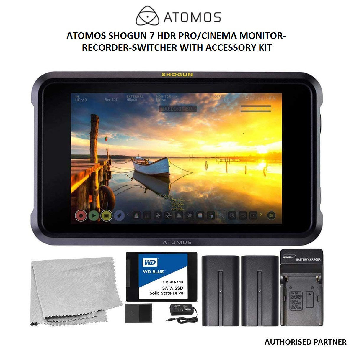 Atomos Shogun 7 HDR Pro/Cinema Monitor-Recorder-Switcher with Accessory ...