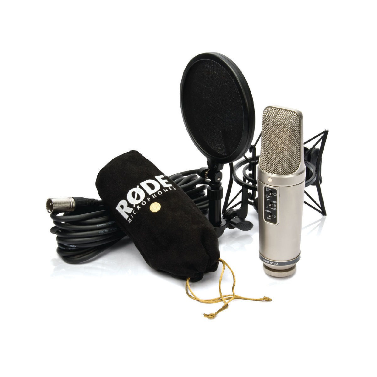 Rode NT2-A Large Diaphragm 3 Polar Pattern Studio Condenser Microphone ...