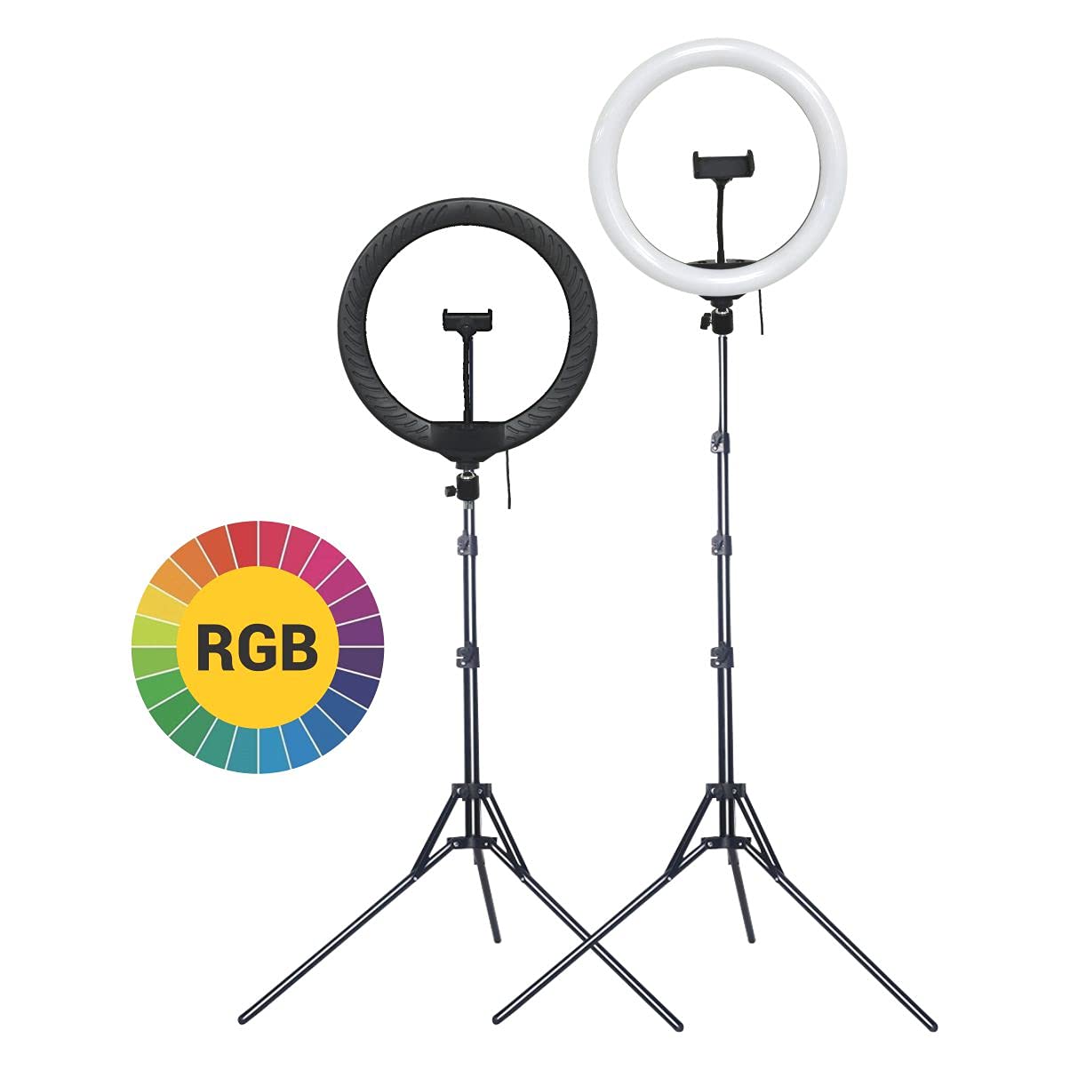 Digitek LED Ring Light 38cm (15 inch) RGB with Stand for YouTube ...