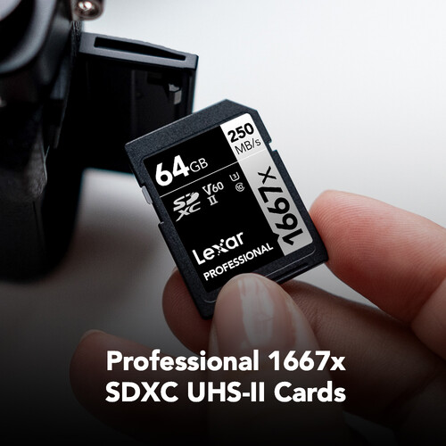 Lexar 64GB Professional 1667x UHS-II SDXC Memory Card | Future Forward
